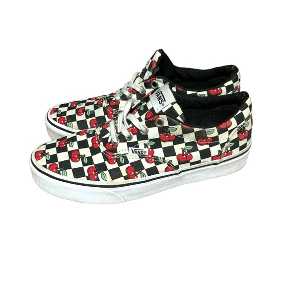 Vans | Shoes | Vans Cherry Checker Board Textile Size Womans 7 | Poshmark